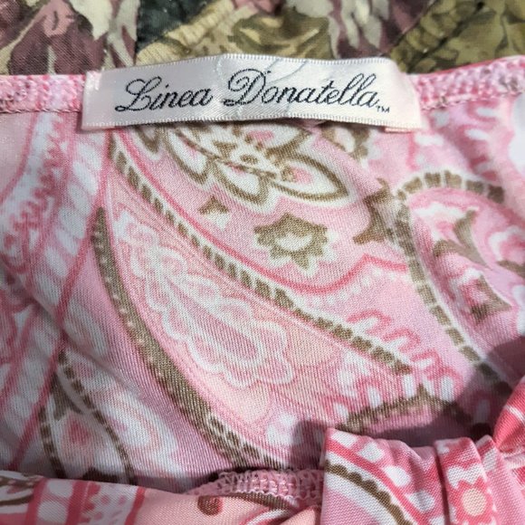 Linea Donatella | Dresses | Linea Donatella Pink Floral Maxi Dress ...
